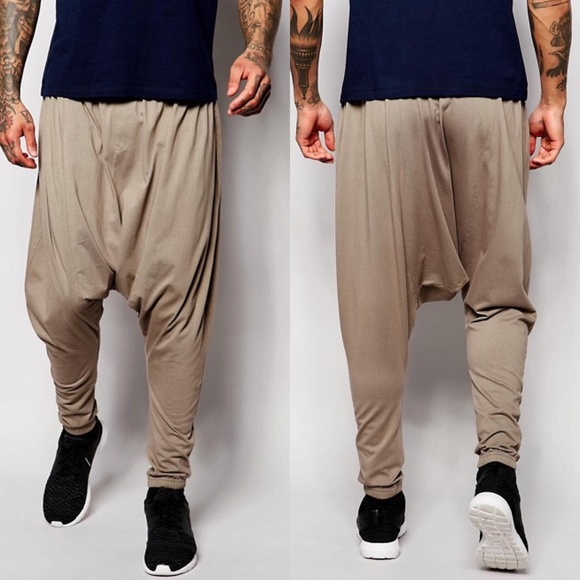 ASOS | Pants | Asos Extreme Drop Crotch Joggers Tan Super Light | Poshmark